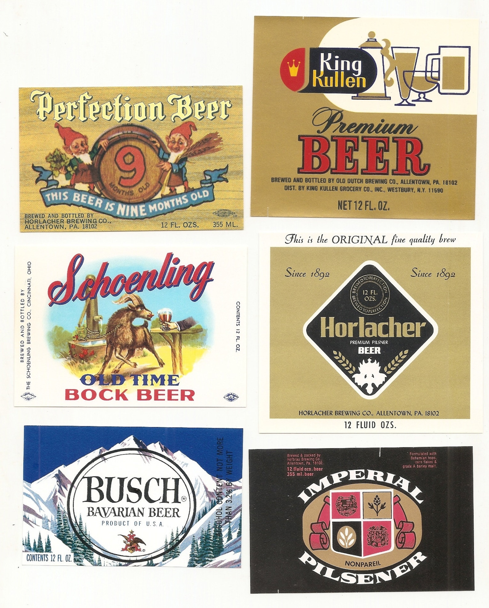 54 Vintage Old BEER LABELS Sebewaing Mi.shamokin | Etsy