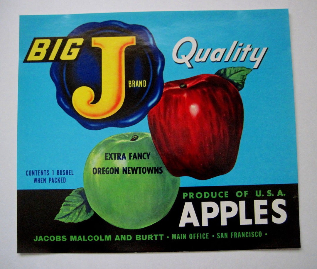 10 Old Vintage APPLE Crate Fruit LABELS Washington Etc..... - Etsy