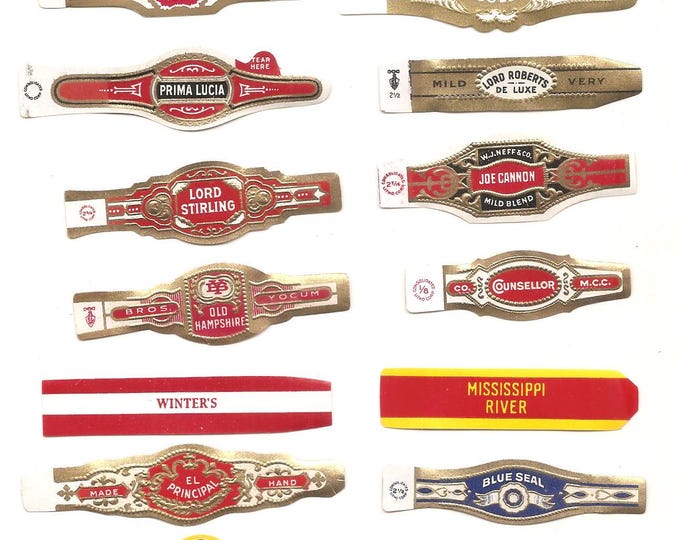 5,500 CIGAR BAND Labels -new Old Stock Cigar Bands Lithographed in 1920 ...