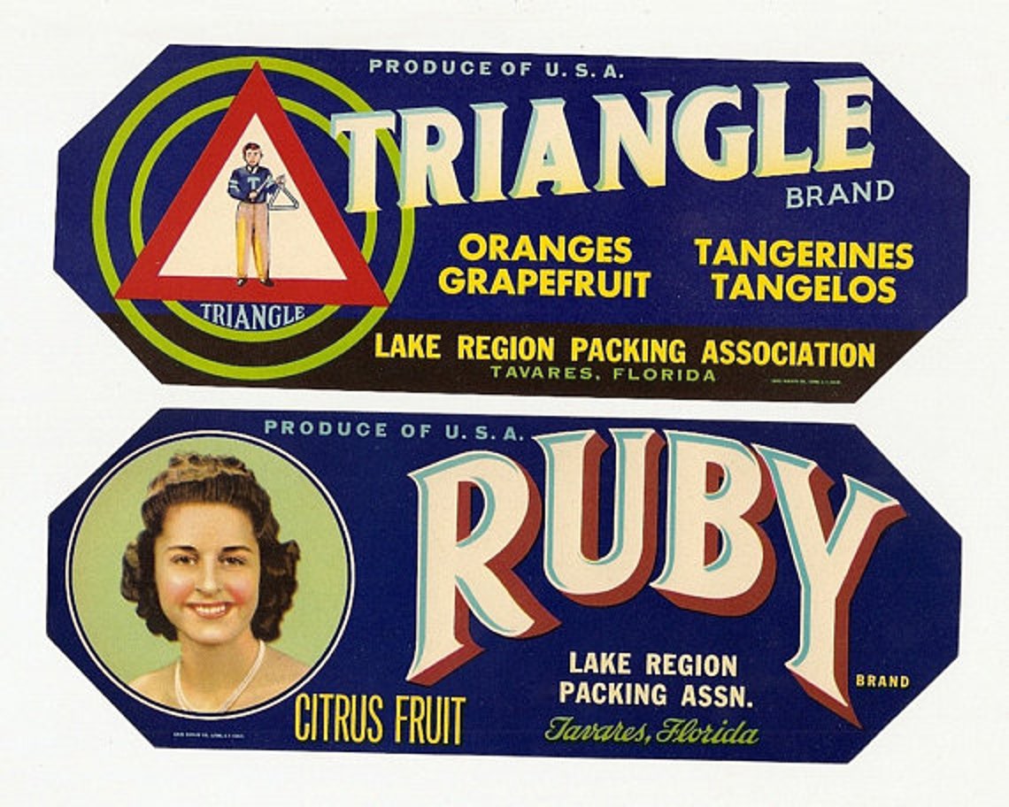 12 Old Vintage CITRUS CRATE LABELS | Etsy