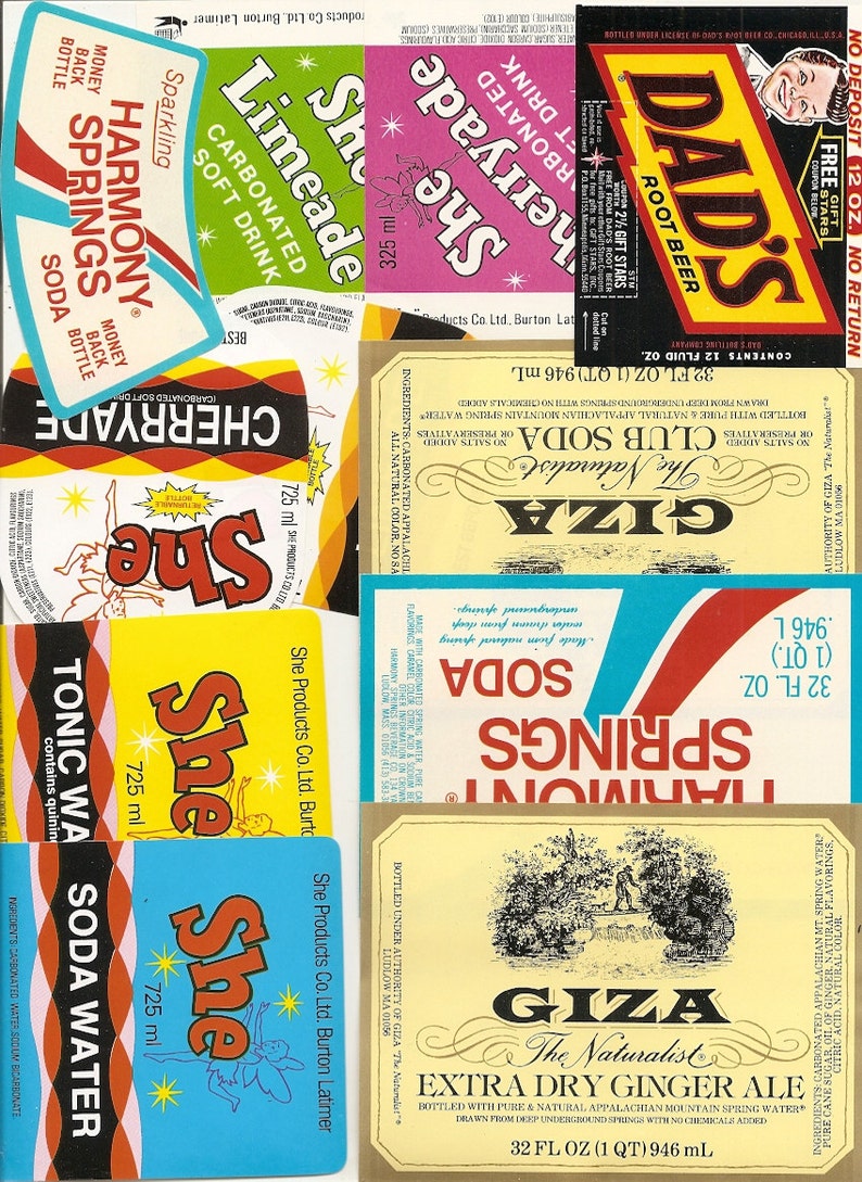 150 Old Vintage SODA, BEVERAGE LABELS Etc.. - Etsy