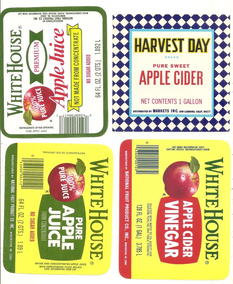 54 Old Vintage Soda Juicevinegar Apple Sauce Etc..labels | Etsy