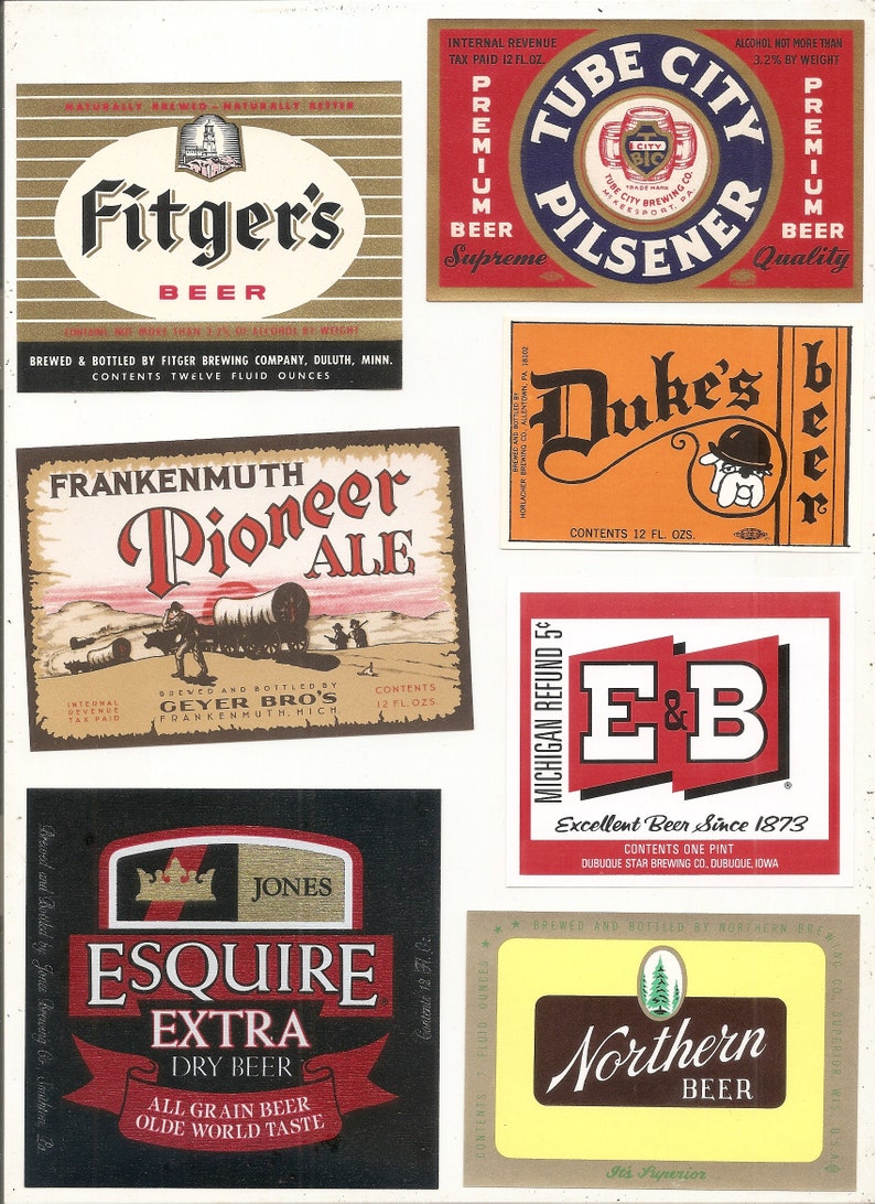 43 Old VINTAGE Old BEER LABELS - Etsy