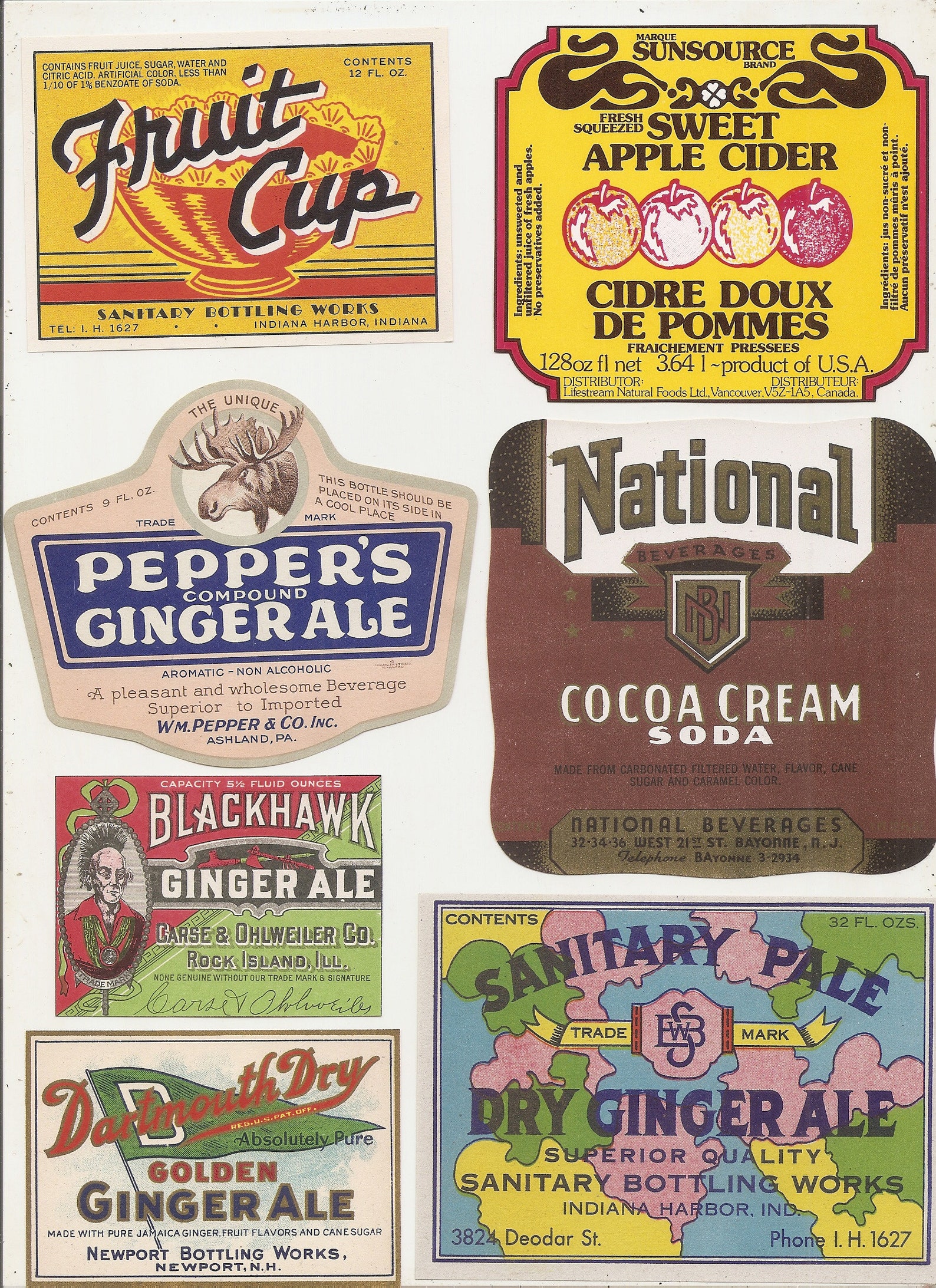 59 Old Vintage Soda Juice Etc.. Labels Pepper Up She - Etsy