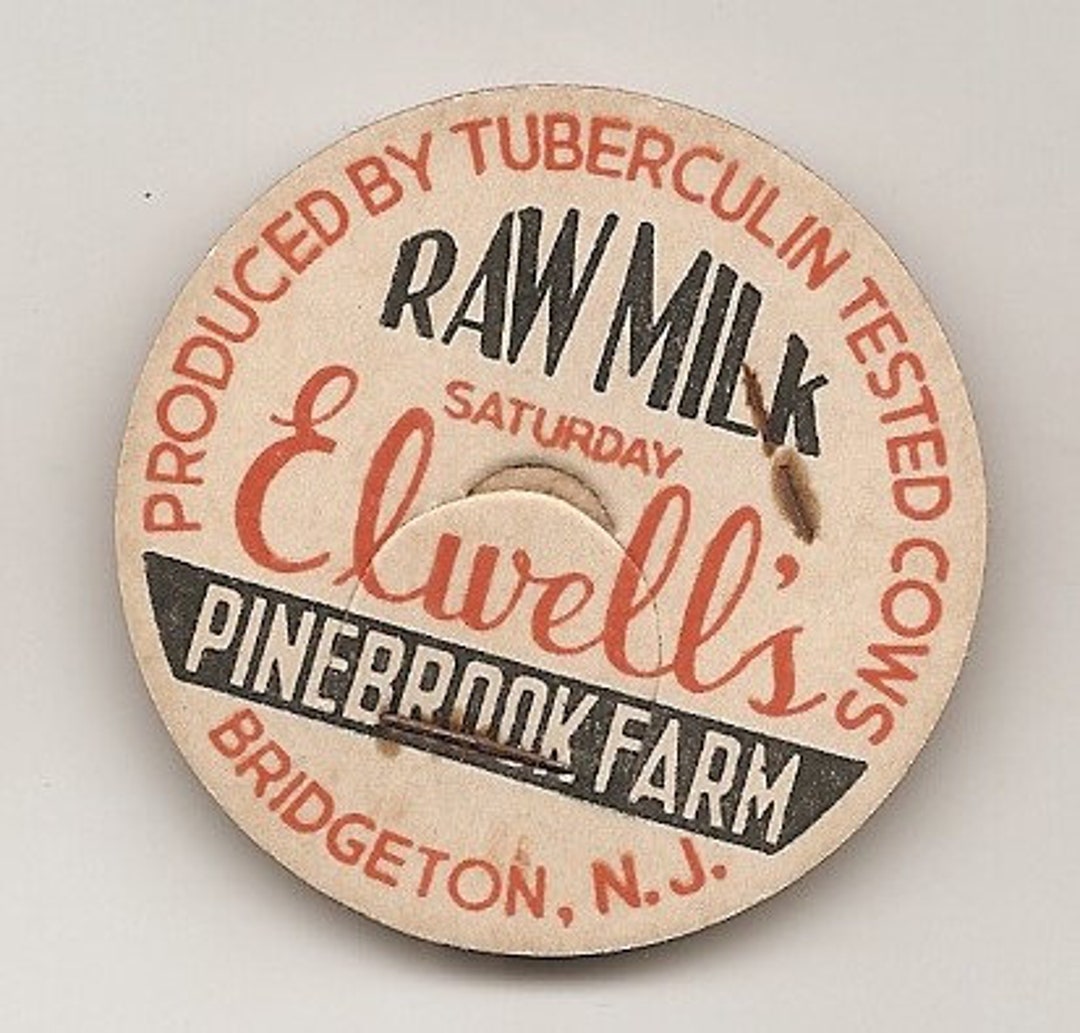 25 Old VINTAGE ELWELLS Raw Milk PINEBROOK Farm Bridgeton , N.j. - Etsy