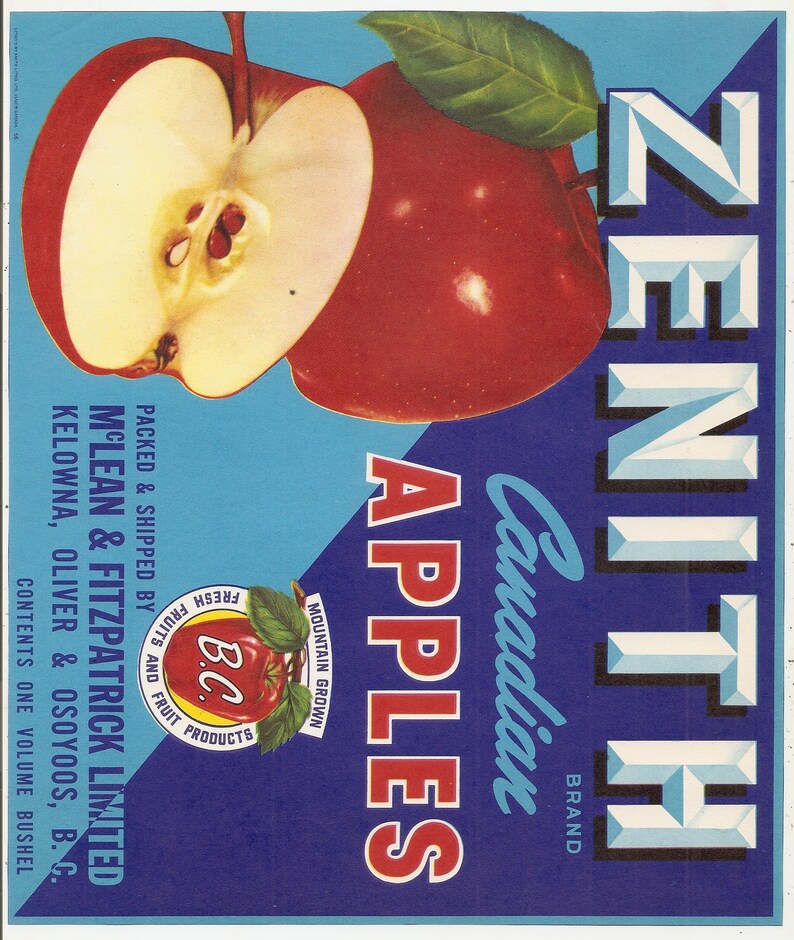 10 Old Different Vintage APPLES Crate Labels - Etsy