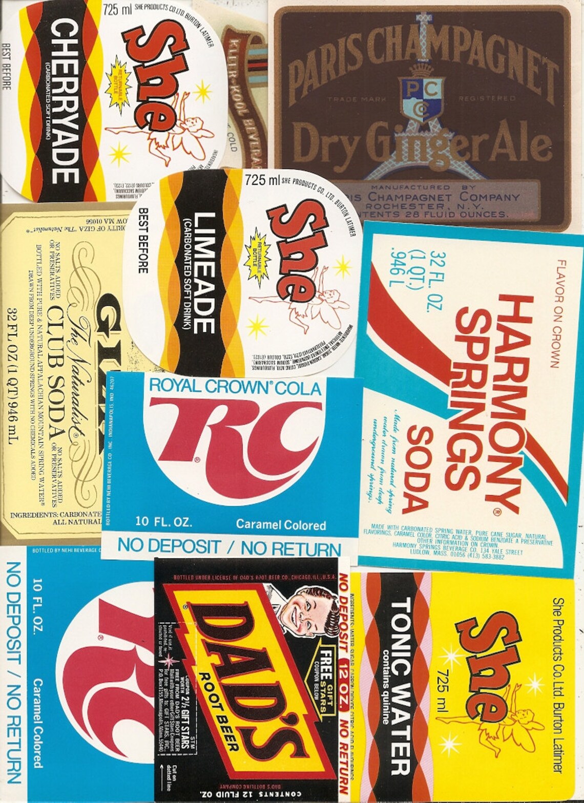 150 Old Vintage SODA, BEVERAGE LABELS Etc.. - Etsy