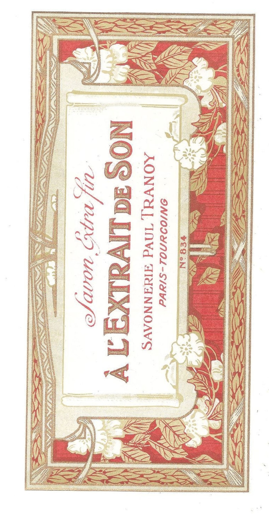 5 Old Vintage 1930's - French SOAP LABEL - Paris - Etsy