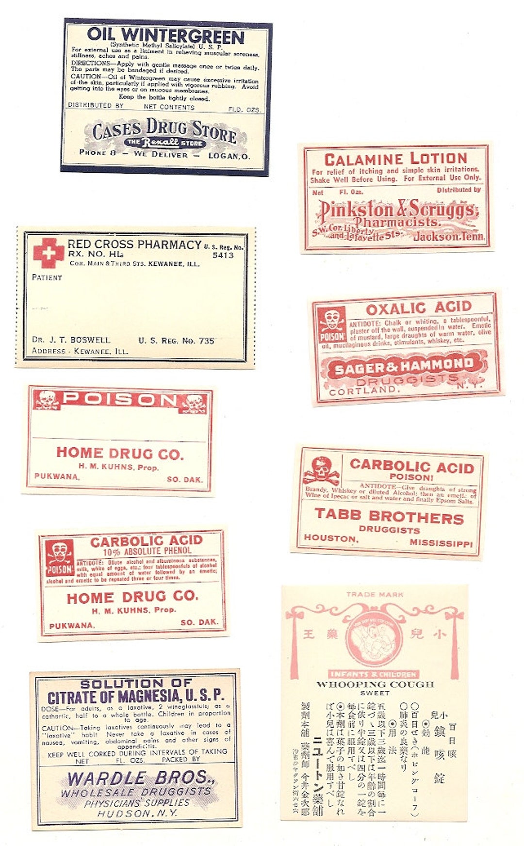 49 1930s Plus Drugstore,pharmacy ,poison and Medicine Labels Etc - Etsy