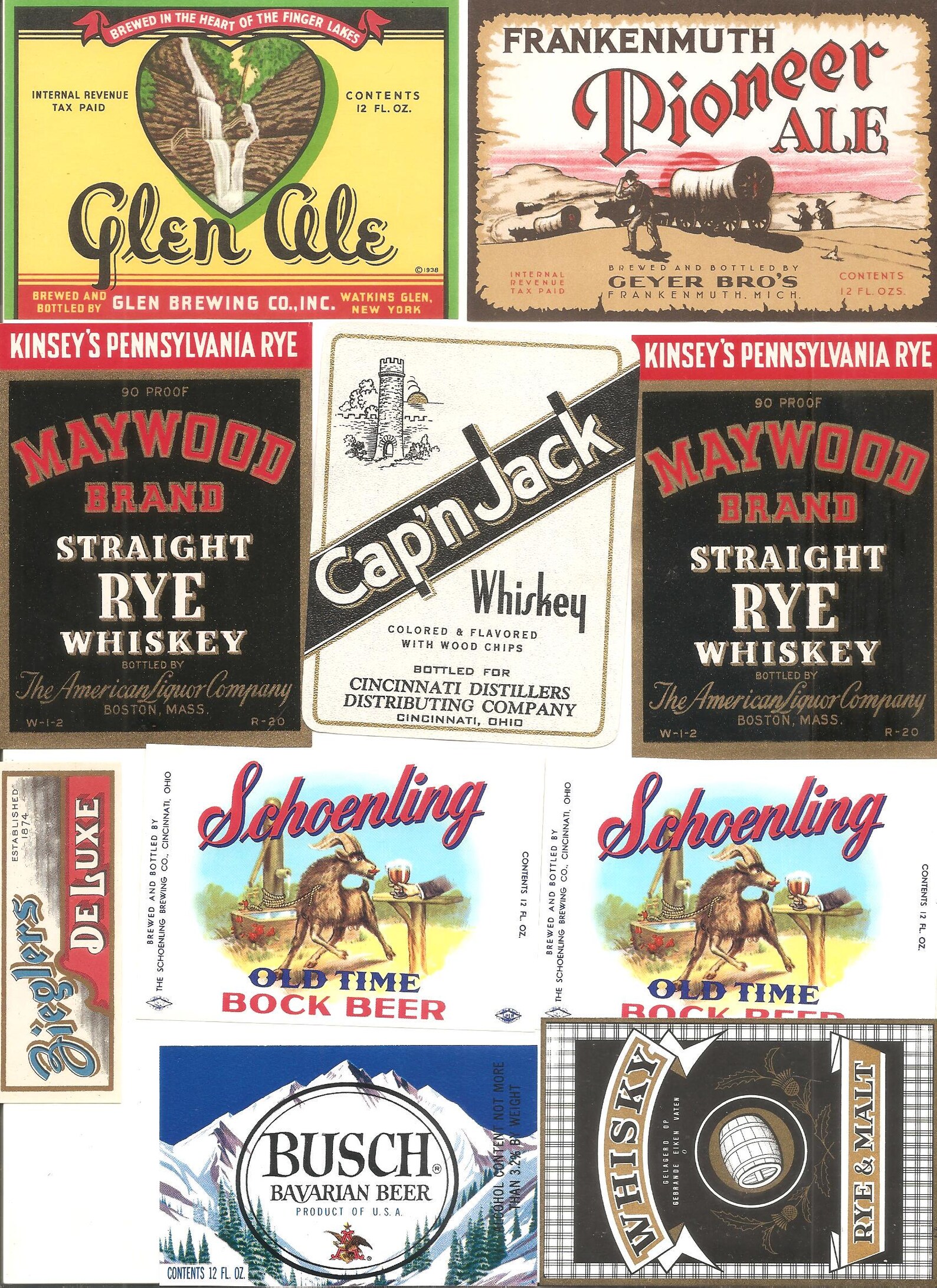 53 VINTAGE Old BEER ,whiskey LABELS Etc... - Etsy