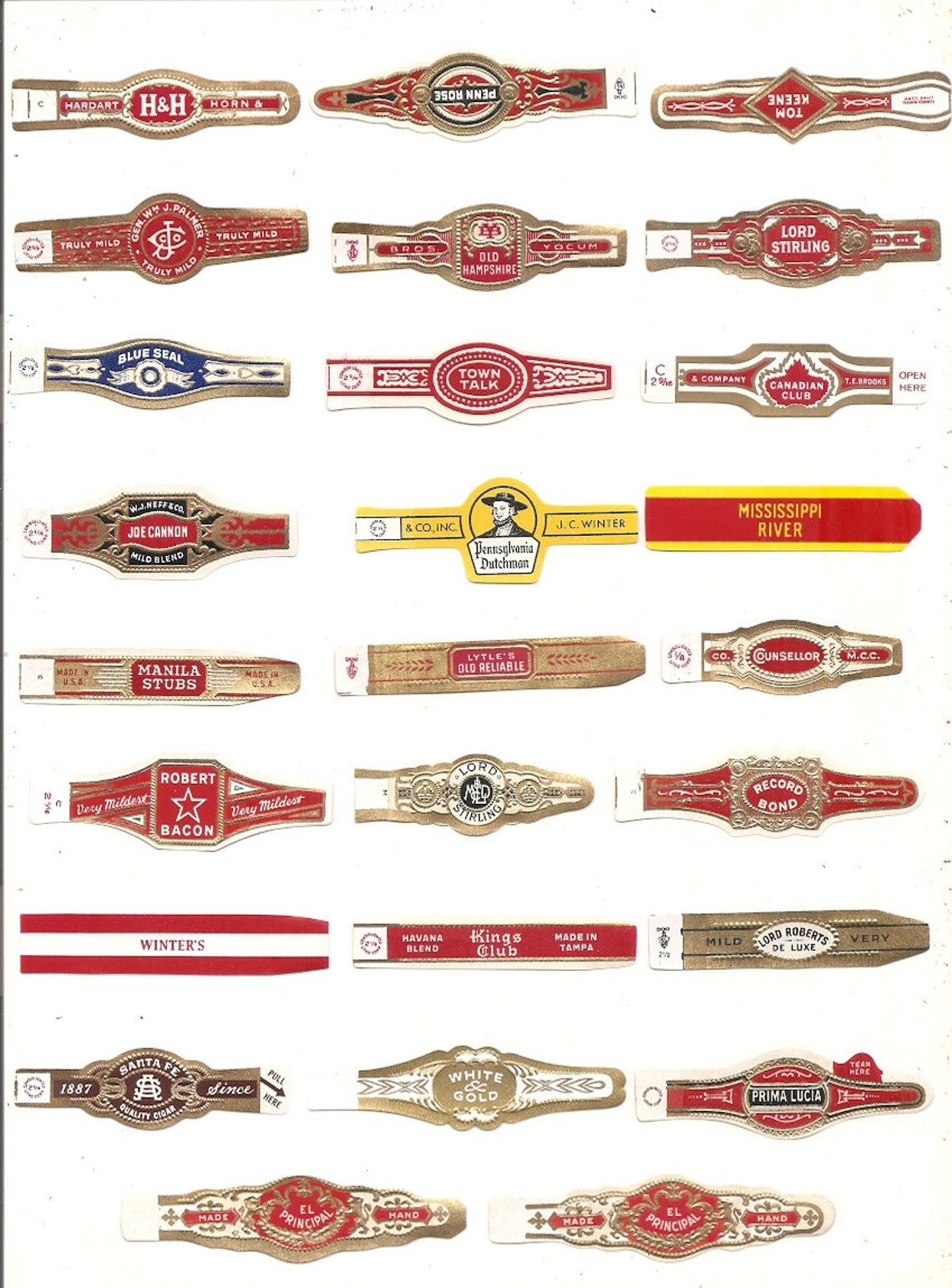 260 CIGAR BAND Labels -new Old Stock Cigar Bands - Etsy
