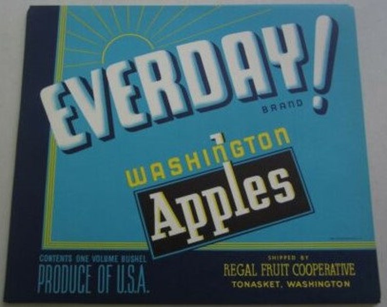 10 Old Different Vintage APPLES Crate Labels | Etsy