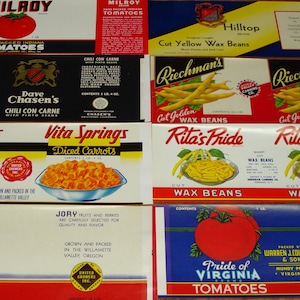 100 Old VINTAGE CAN LABELS All Different. - Etsy