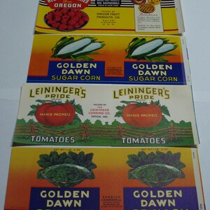 73 Old VINTAGE CAN LABELS - All Different. - Etsy