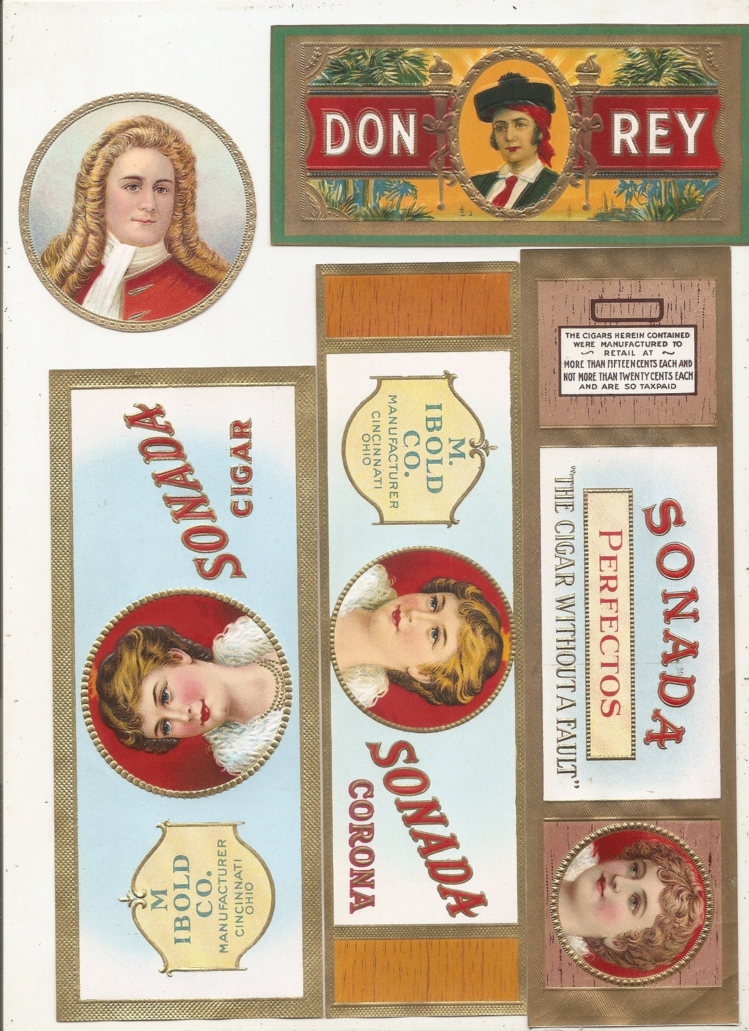58 Vintage Cigar Box Labels All Labels MANUFACTURER in the UNITED ...
