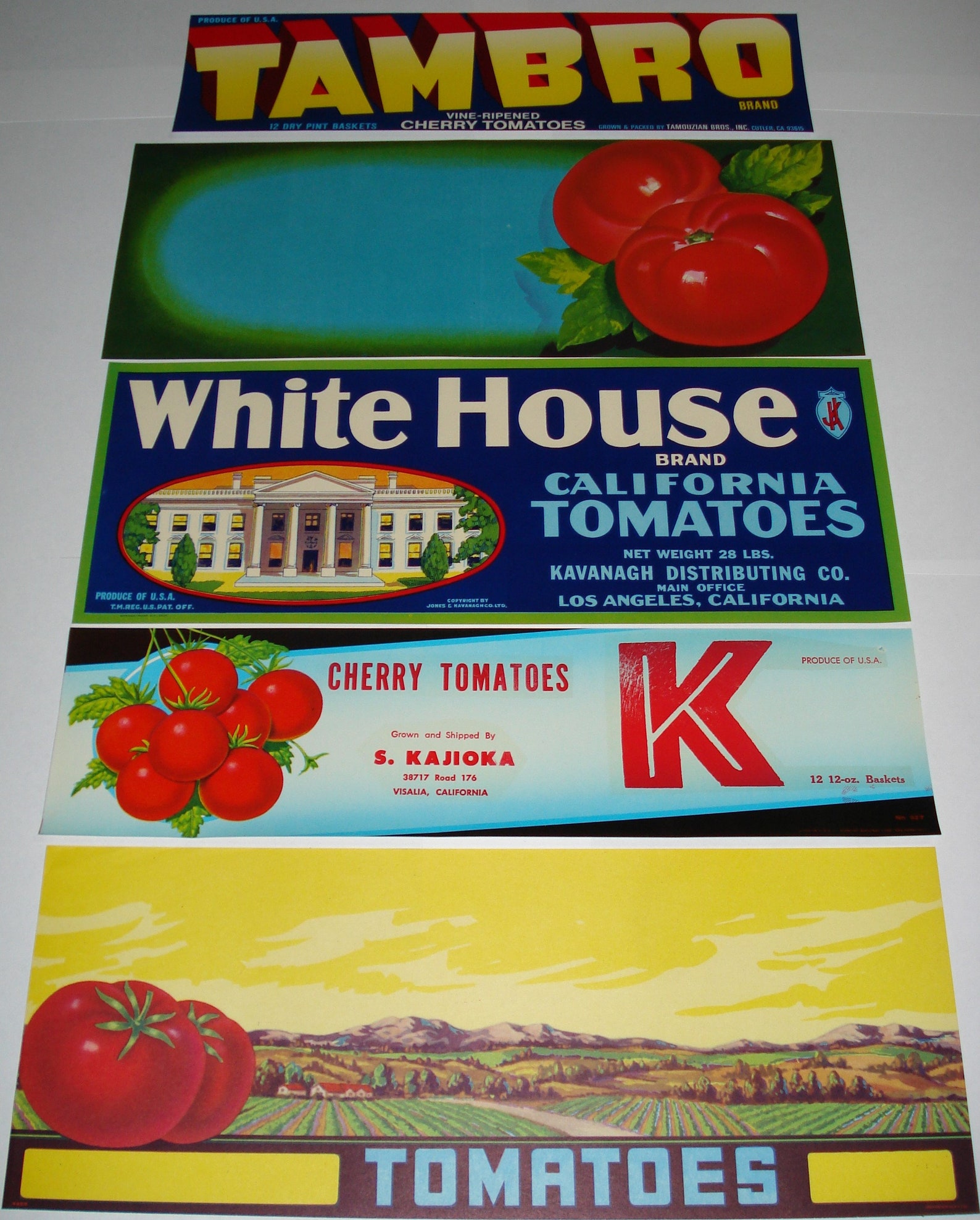 97 Old Vintage TOMATOE Crate Labels Los Angeles, California,san ...