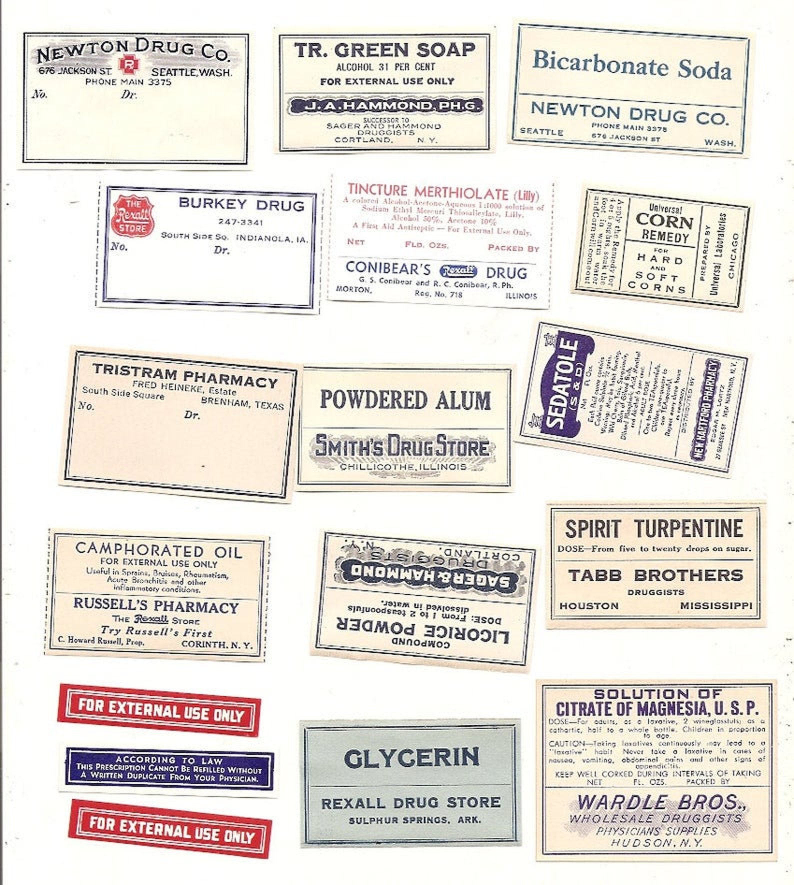 83 1930s Plus Drugstore,pharmacy ,poison and Medicine Labels Etc . - Etsy
