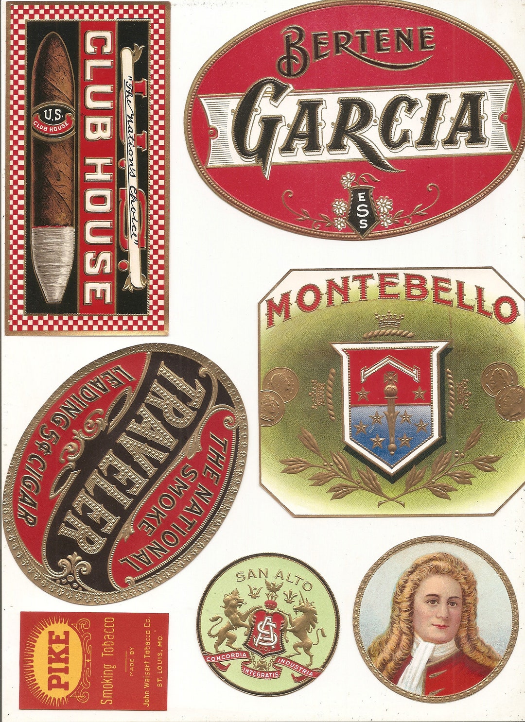 51 Vintage TOBACCO and CIGAR LABELS - Etsy