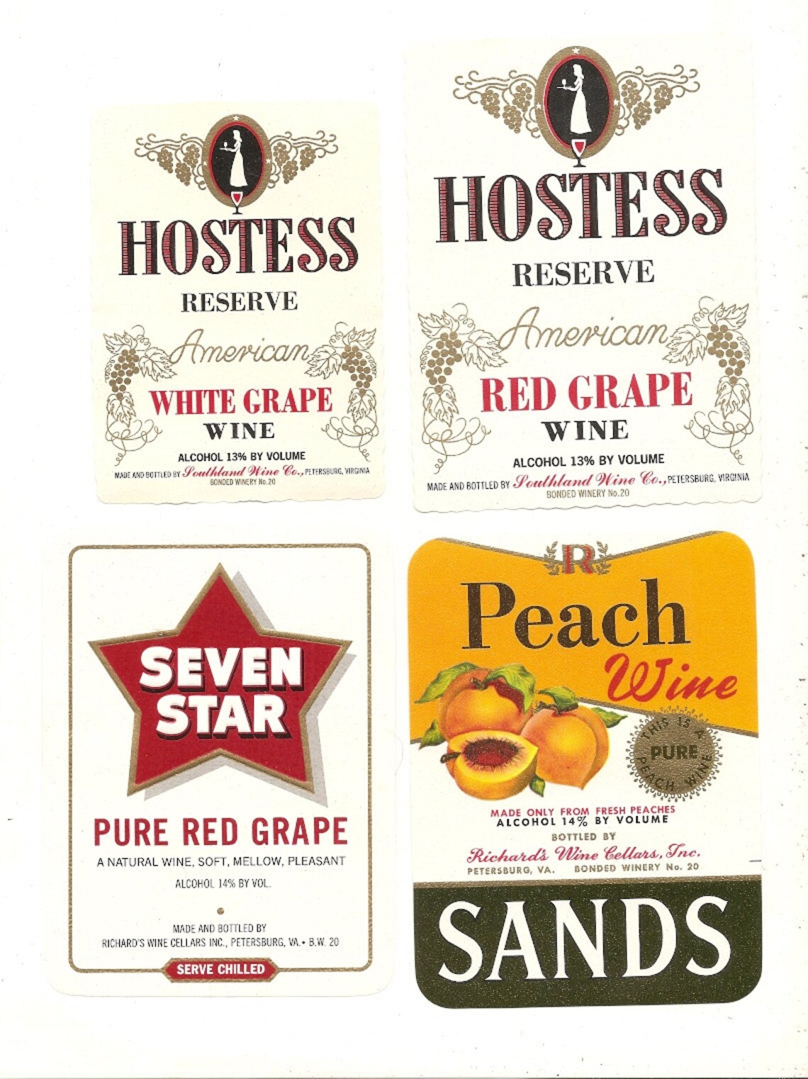 49 Old 1940's Plus WINE Labels.all U.s.virginiaohio - Etsy