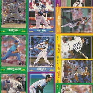 264 Old VINTAGE 1988 SCORE Baseball PICTURE Cards - Etsy