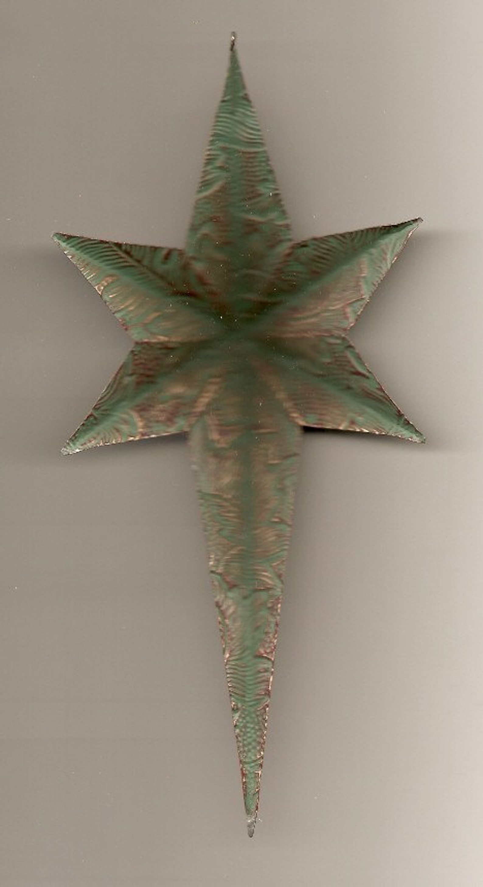 EMBOSSED Metal Star CHRISTMAS ORNAMENT - Etsy