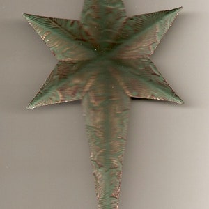 EMBOSSED Metal Star CHRISTMAS ORNAMENT - Etsy