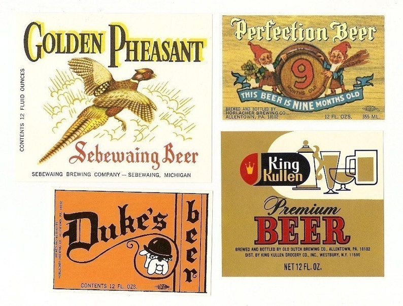 49 Old Vintage OLD BEER LABELS - Etsy