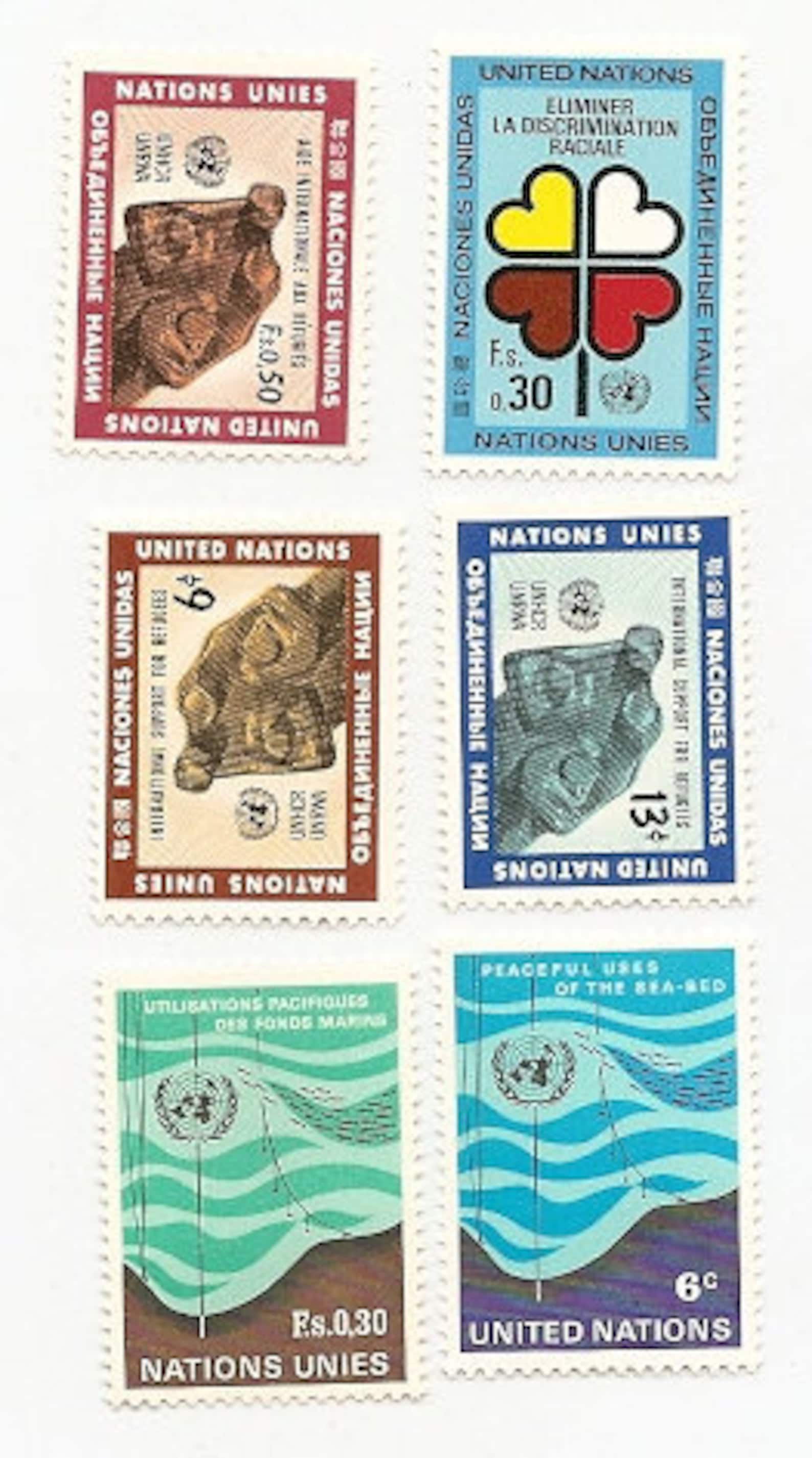 65 Vintage Unused UNITED NATIONS STAMPS | Etsy