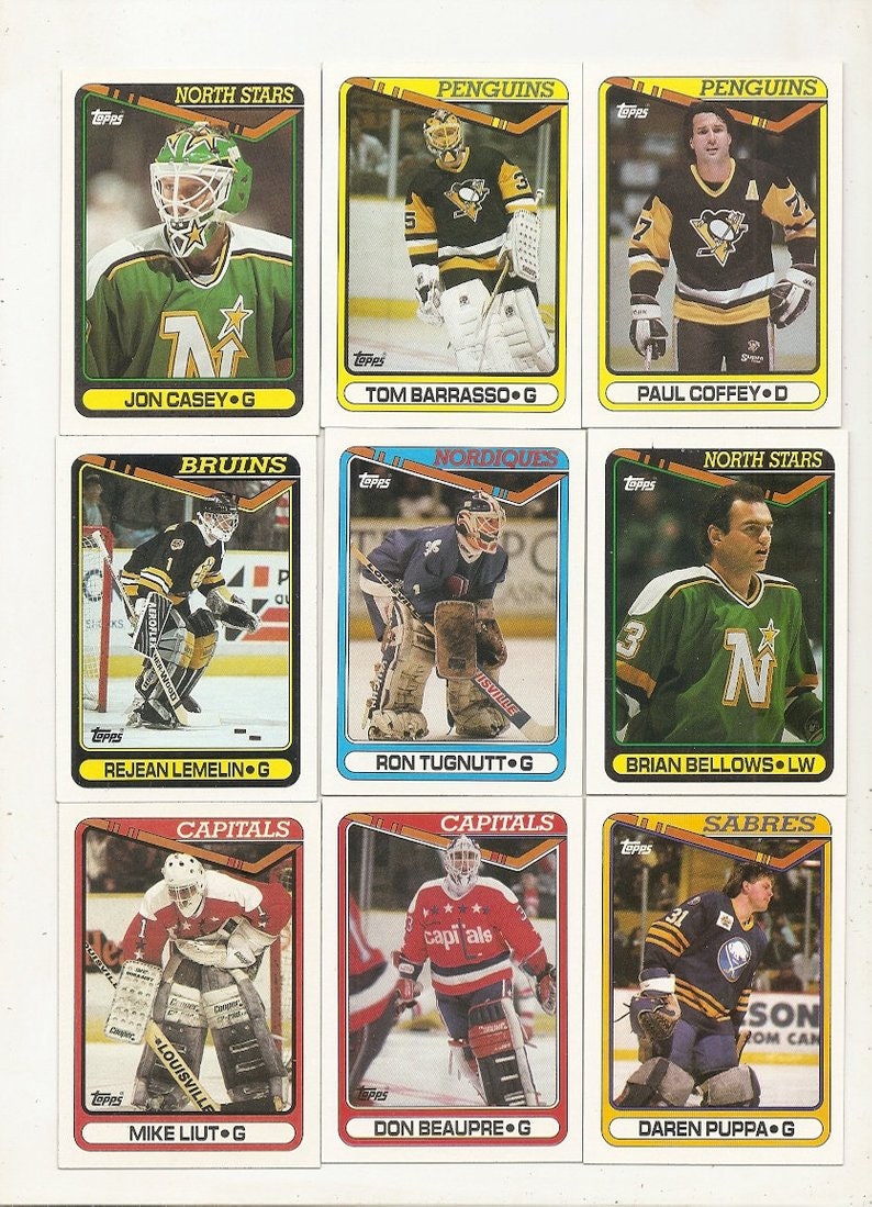 135 Old Vintage 1990 TOPPS Company Hockey Picture Cards - Etsy