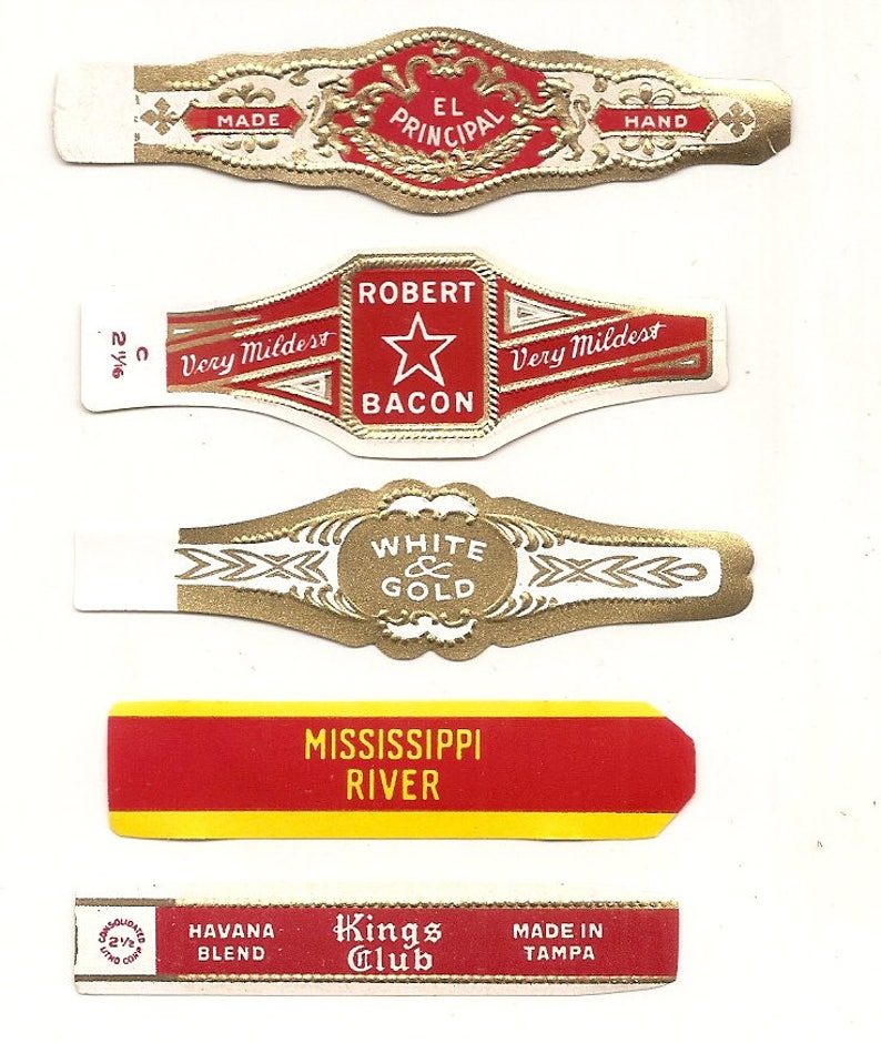 240 CIGAR BANDS Labels New Old Stock Cigar Bands Lithographed | Etsy