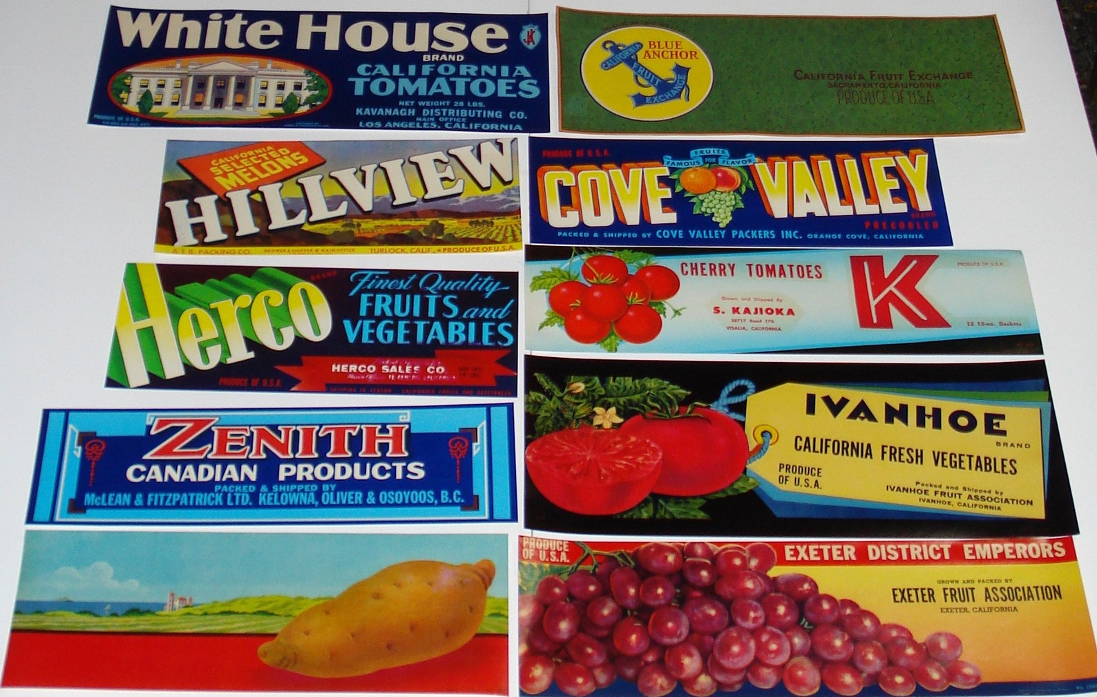 100 Old Vintage FRUIT / Vegetables Produce CRATE LABELS - Etsy
