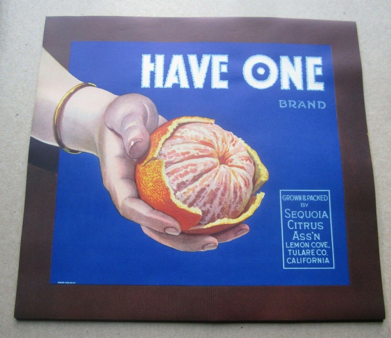 10 Old Vintage Lemons Orange CITRUS Fruit CRATE LABELS - Etsy