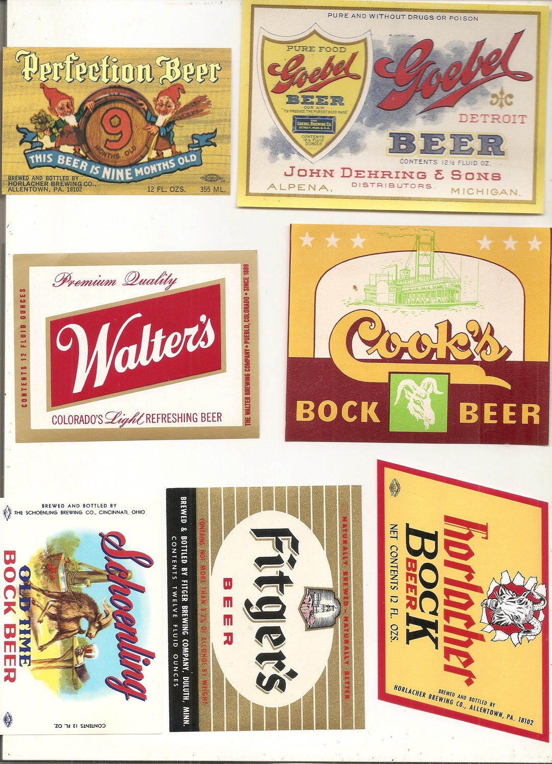 28 Old VINTAGE BEER Labels - Etsy
