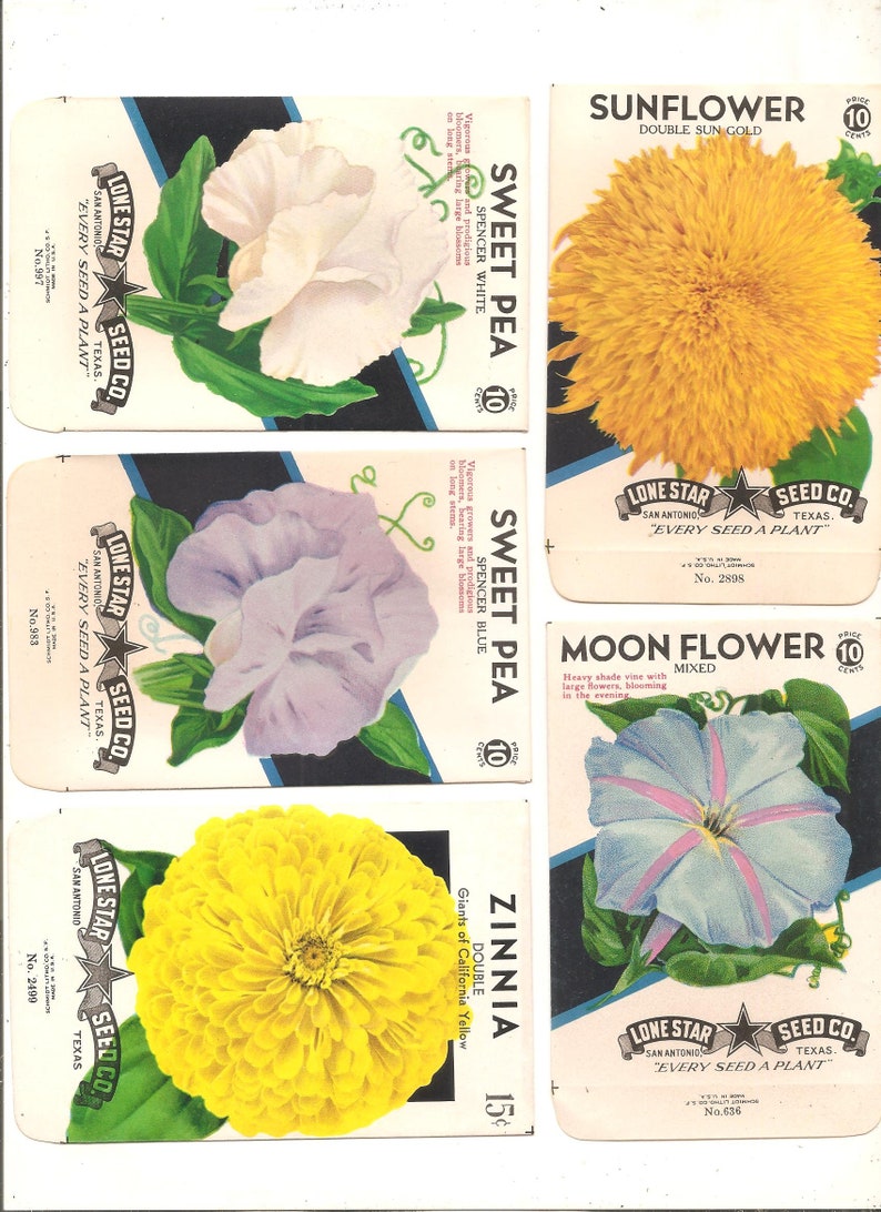 57 Old 1940's-50's Etc...- Flower Seed Packets - CALENDULA , Sunflower ...
