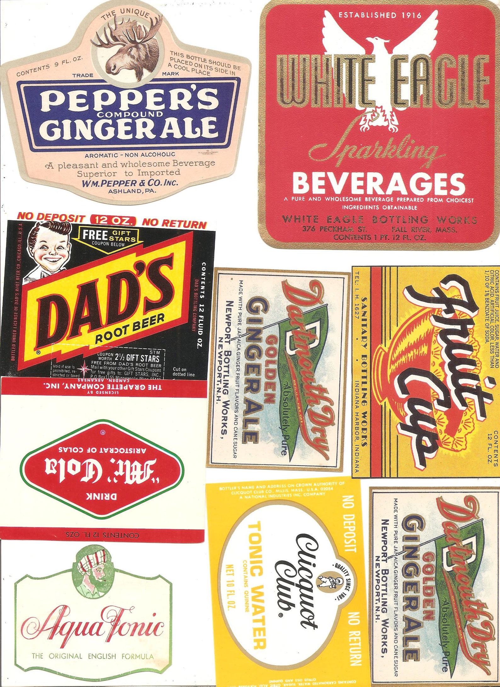 70 Old Vintage Beverages SODA Etc... LABELS - Etsy