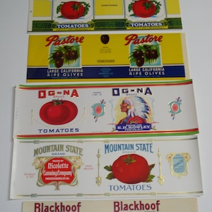 122 Old VINTAGE CAN LABELS - Etsy