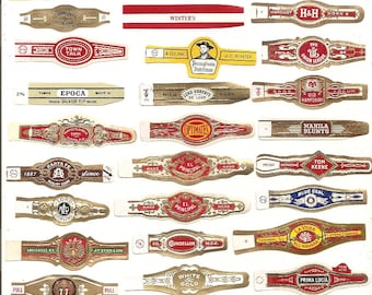290 CIGAR BAND Labels new Old Stock Cigar Bands | Etsy