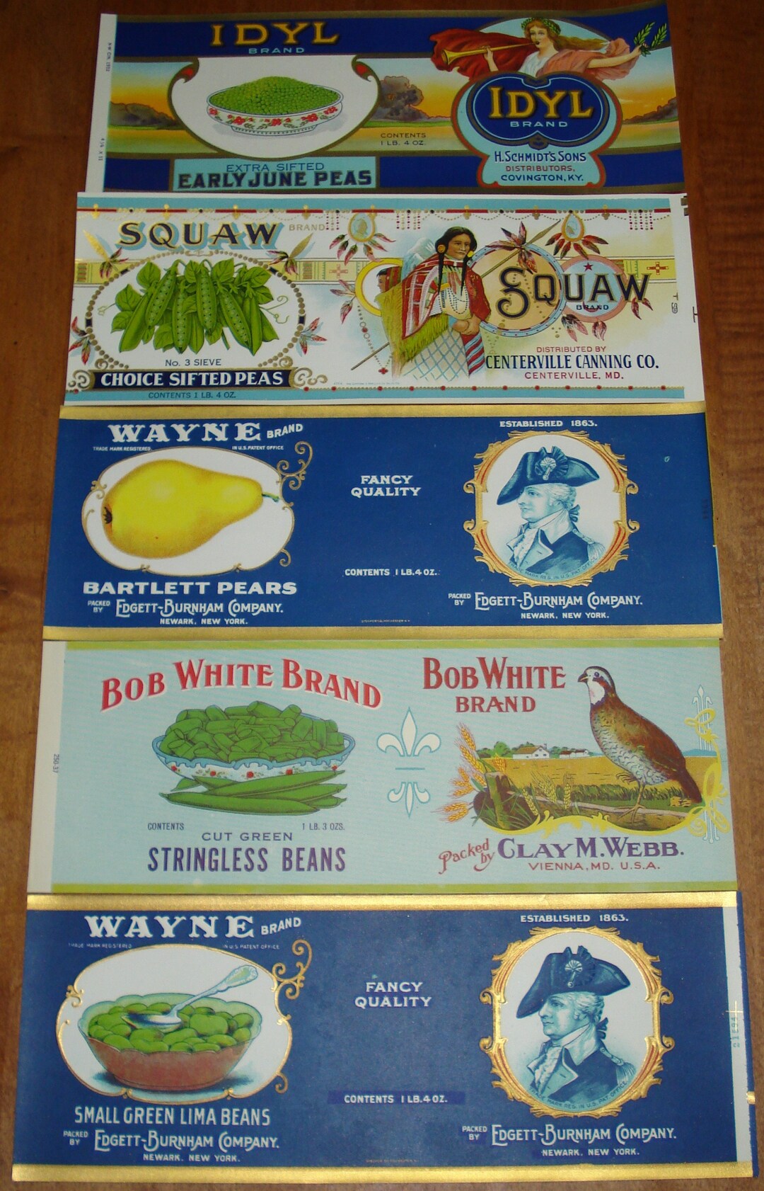 74 Old VINTAGE CAN LABELS - All Different. - Etsy