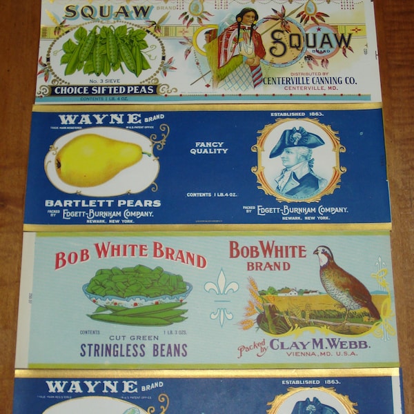 Vintage Can Labels - Etsy