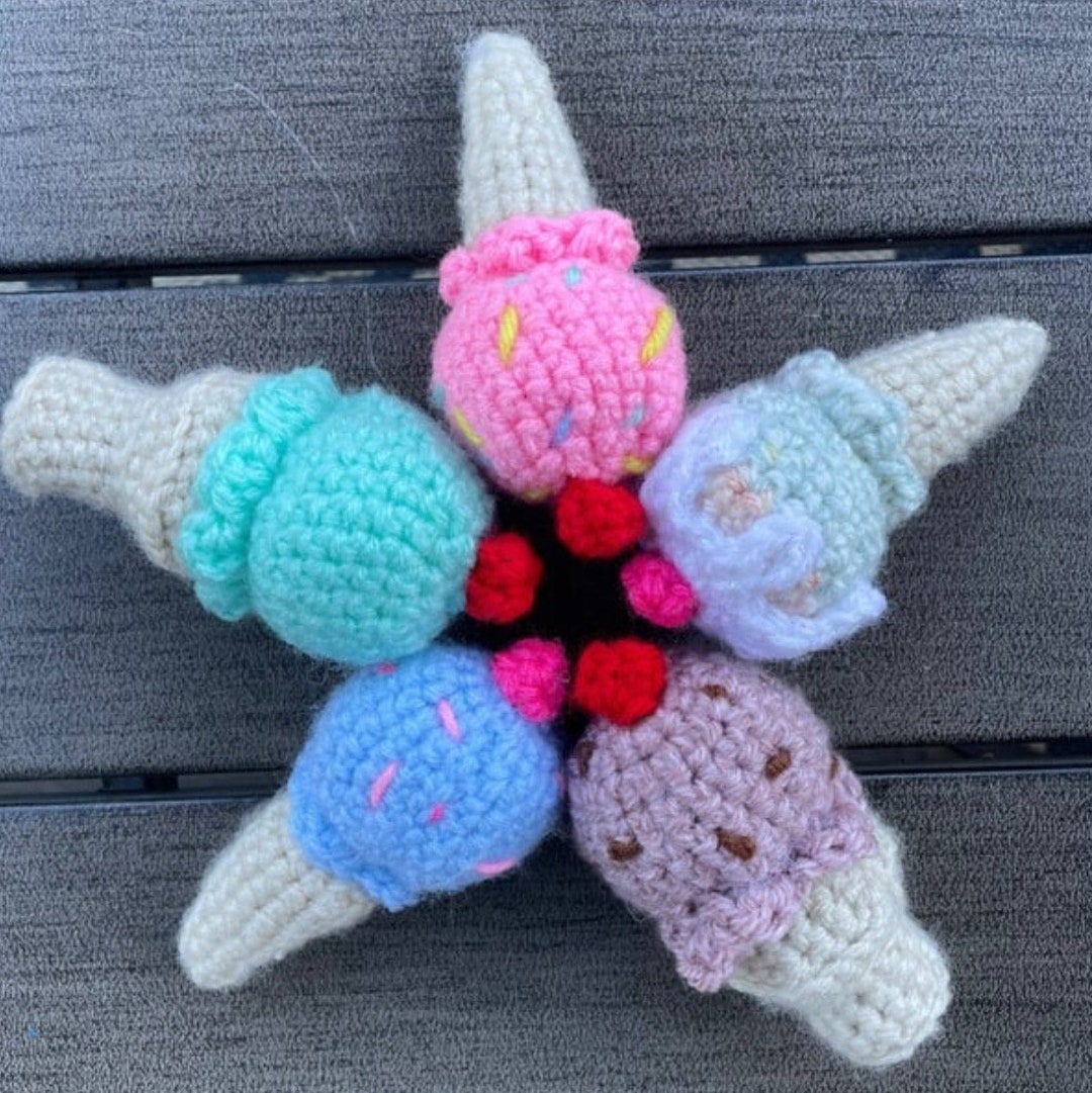 ICE CREAM CROCHET Set Pattern Digital Dowload, Ice Cream Crochet ...