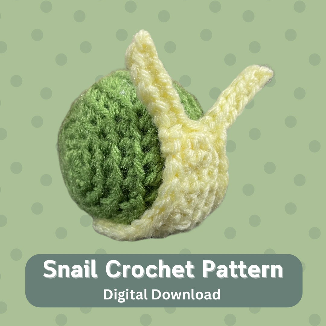 SNAIL CROCHET PATTERN, Mini Realistic Snail, Easy and Simple Crochet ...