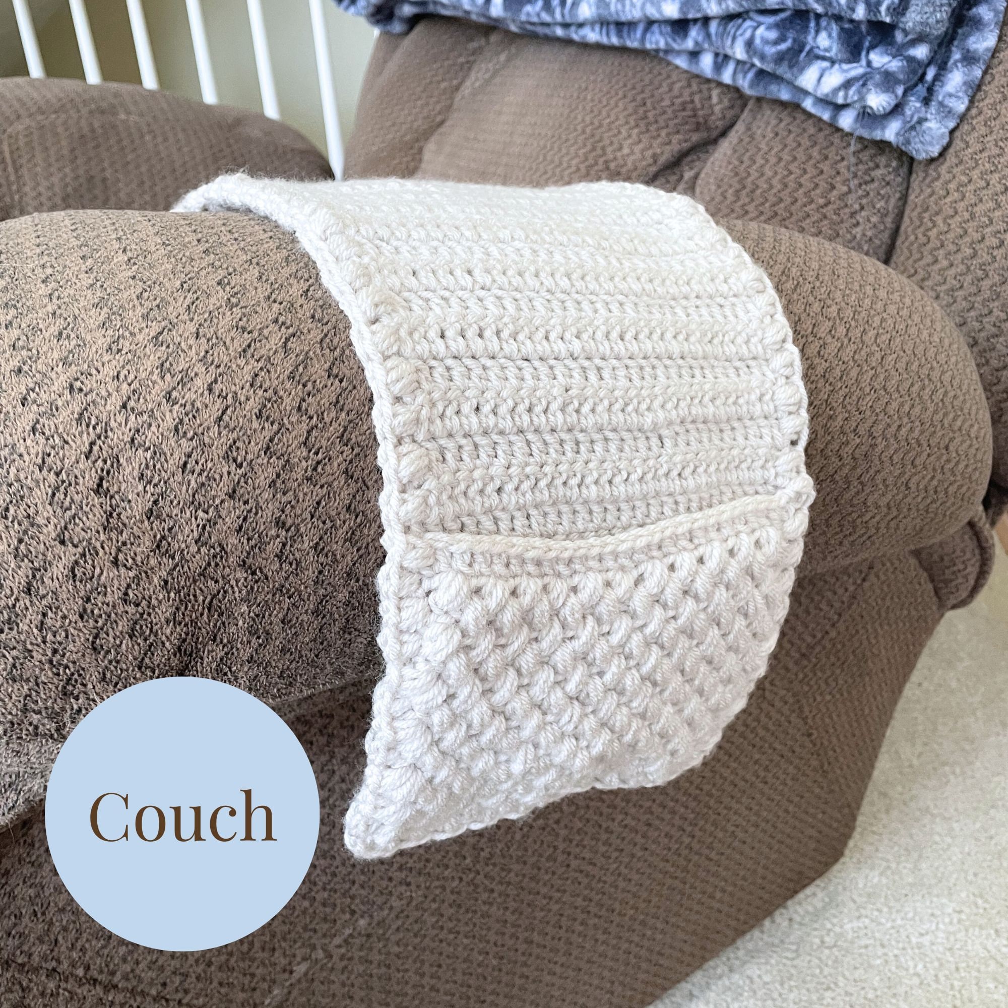 Couch Caddy Crochet Pattern, Remote Holder, Sofa Storage Pocket ...