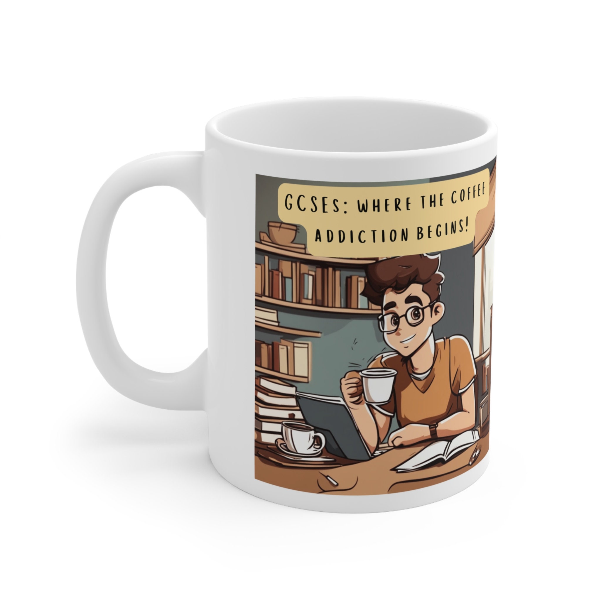 GCSE Good Luck Exam Gift for Male Student, Funny Mugs for Exam Students ...