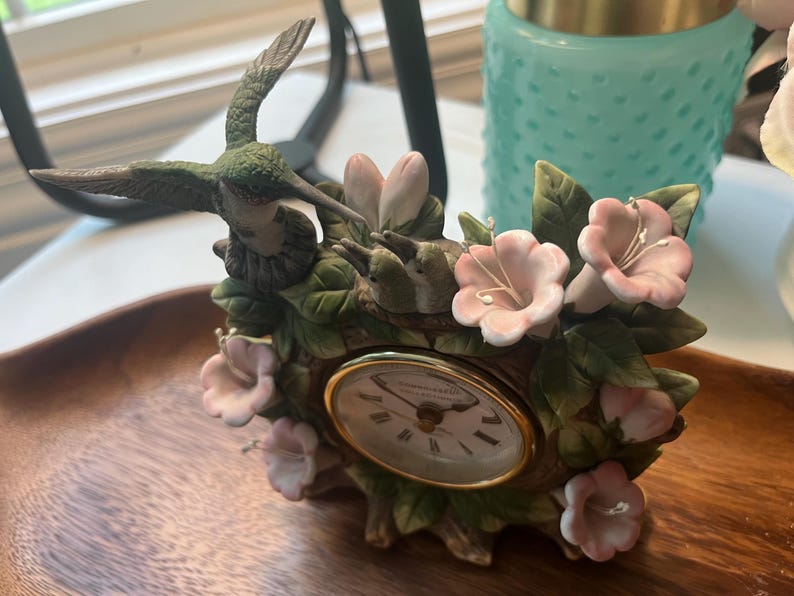 Seymour Mann Conoisseur Collection Hummingbird Mandle or Desk Clock ...