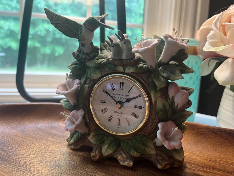 Seymour Mann Conoisseur Collection Hummingbird Mandle or Desk Clock ...