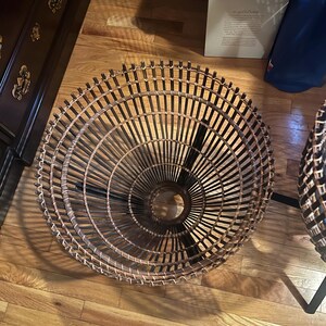 Two Authentic Mid Century Fish Basket End Tables Purchased in Asia in ...