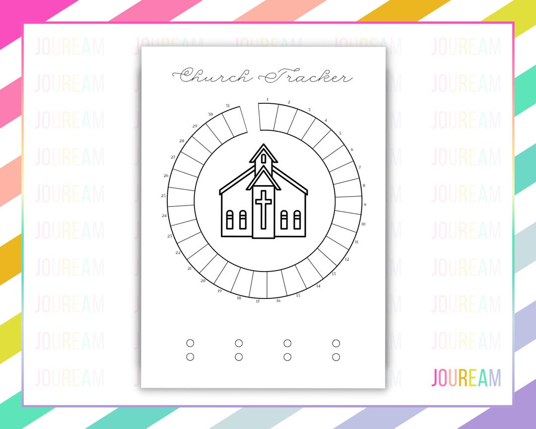 Church Tracker A5 Journal (digital Download) - Etsy