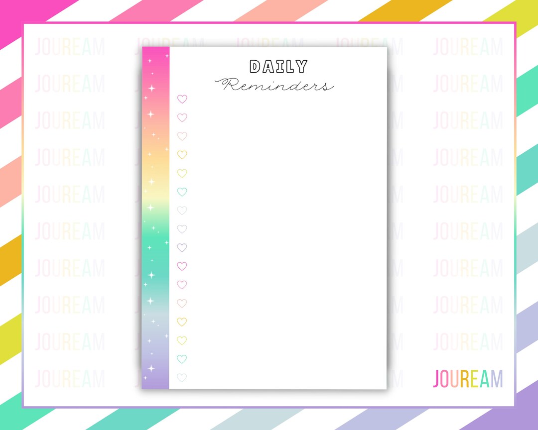 Daily Reminders A5 Journal (digital Download) - Etsy