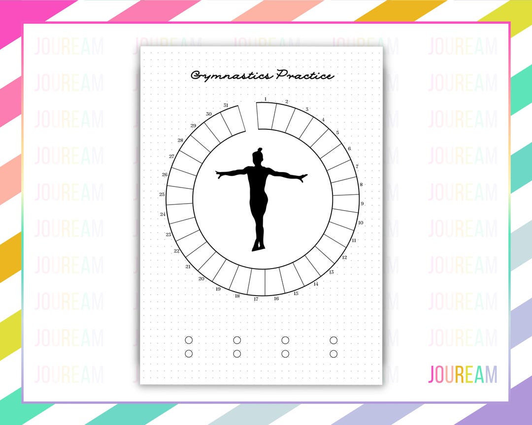 Gymnastics Practice Tracker, Sports Tracker, Gymnastics Score Tracker ...