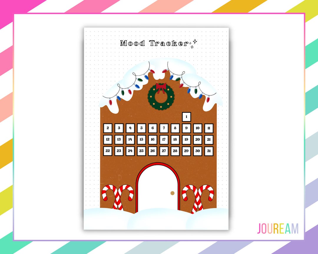 Christmas Mood Tracker, Holiday Mood Tracker, Holiday Season, Advent ...